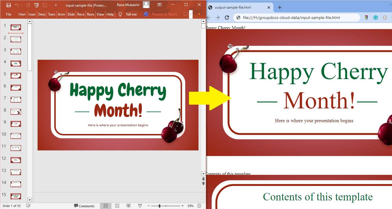 Java Convertir PPT y PPTX a documento HTML.